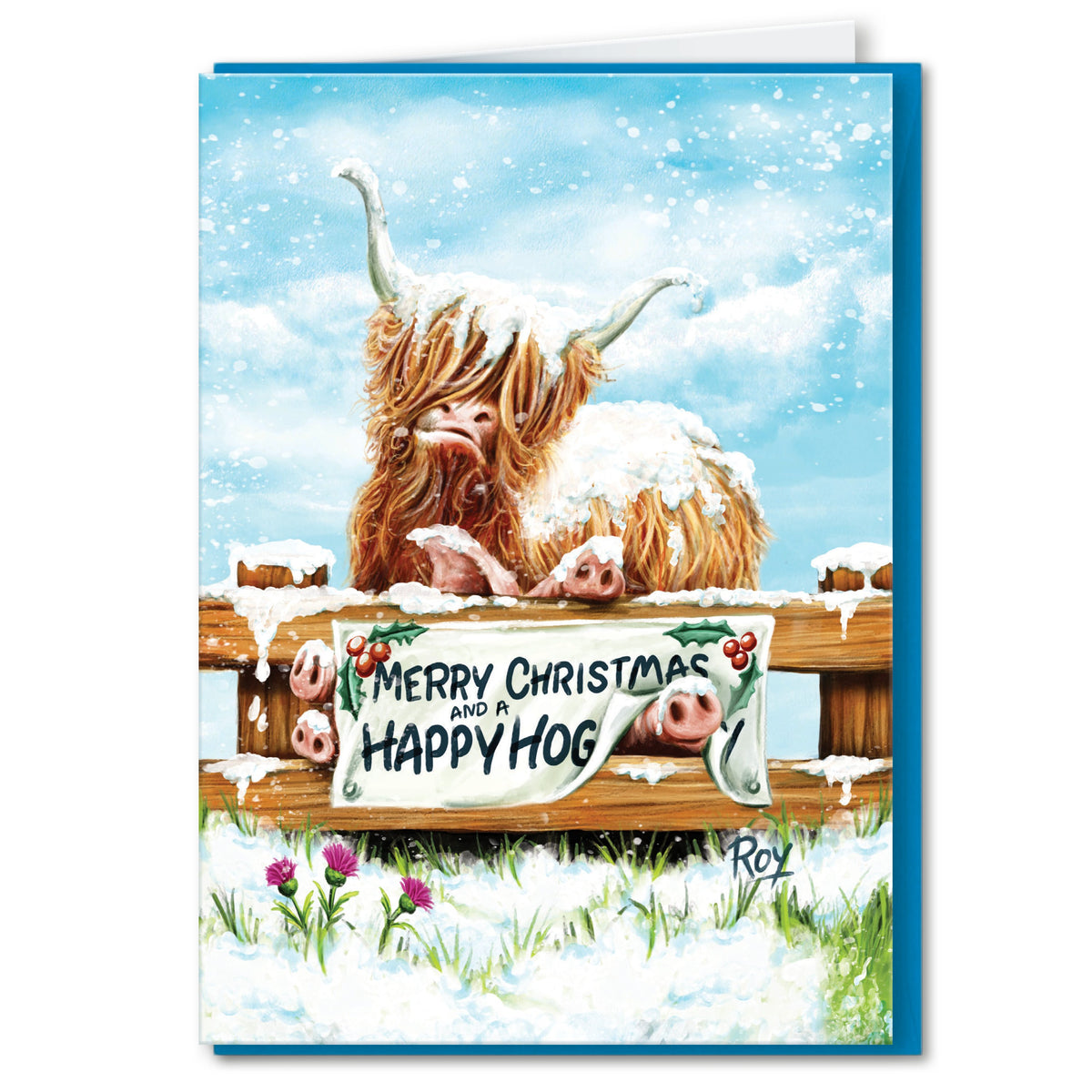 Full Set of 4 "Christmas Coo" Greeting Cards – Roy Anstey Design
